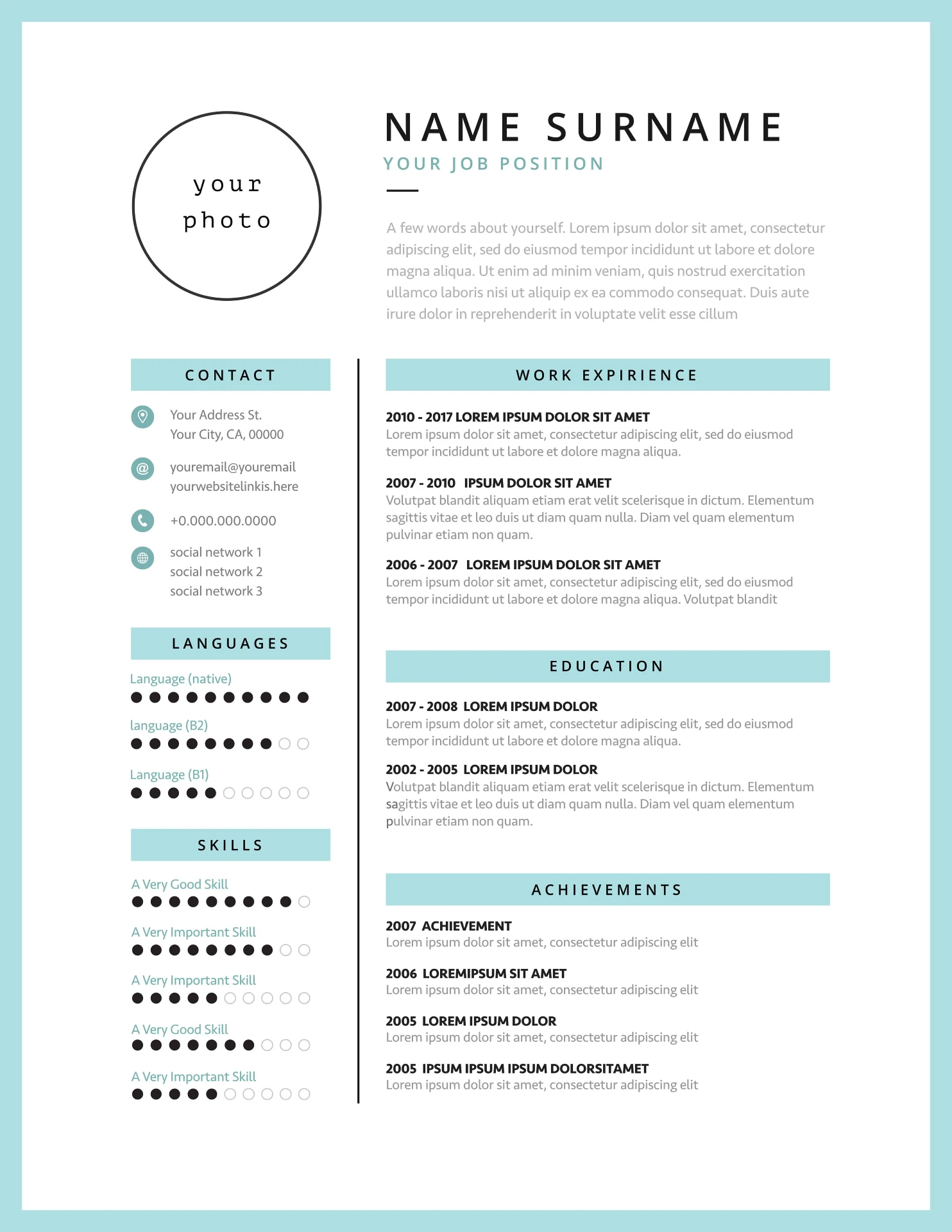 Exemplos de Curriculum Vitae para diversas profissões