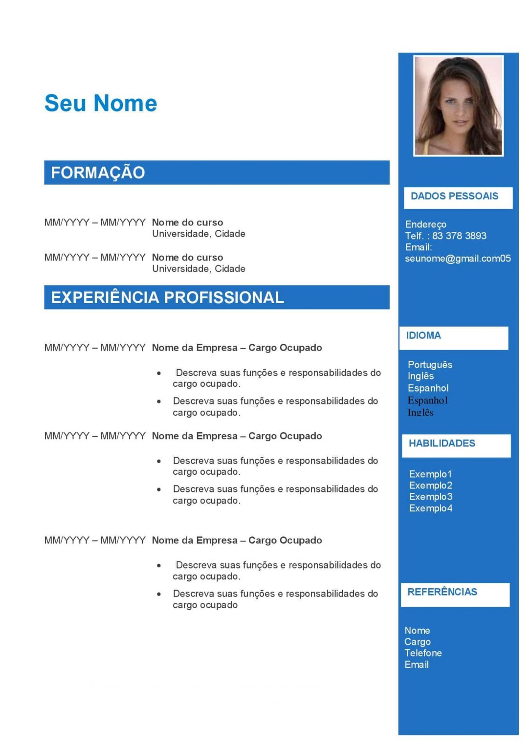 10 Modelos de Curriculum Vitae em Word Para Download Grátis