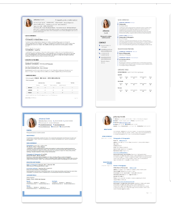 Curriculum Vitae Europass em Word para Download Grátis
