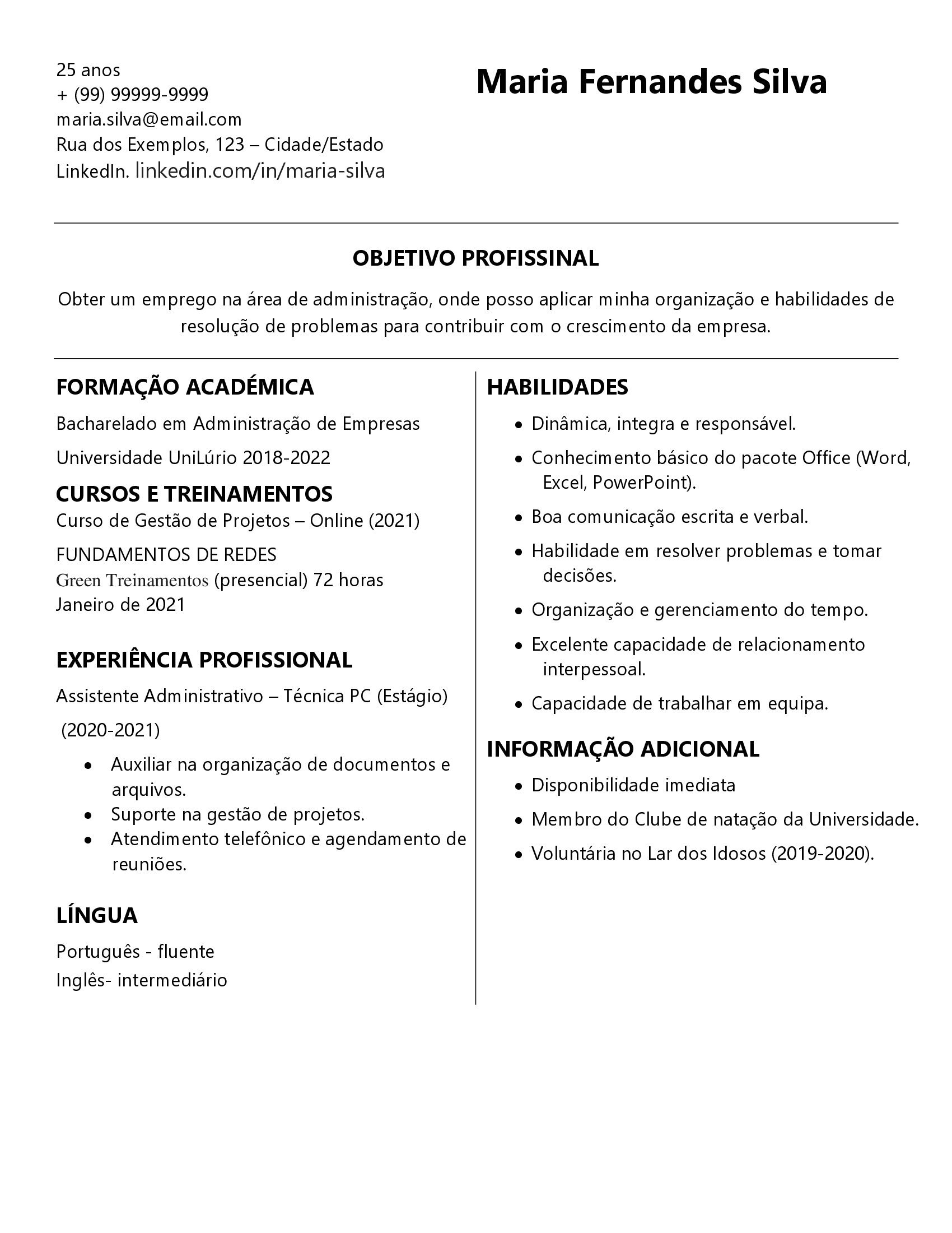 Guia Para Fazer Um Curr culo Para O Primeiro Emprego EOYS Guia Para Fazer Um Curr culo Para O Primeiro Emprego EOYS